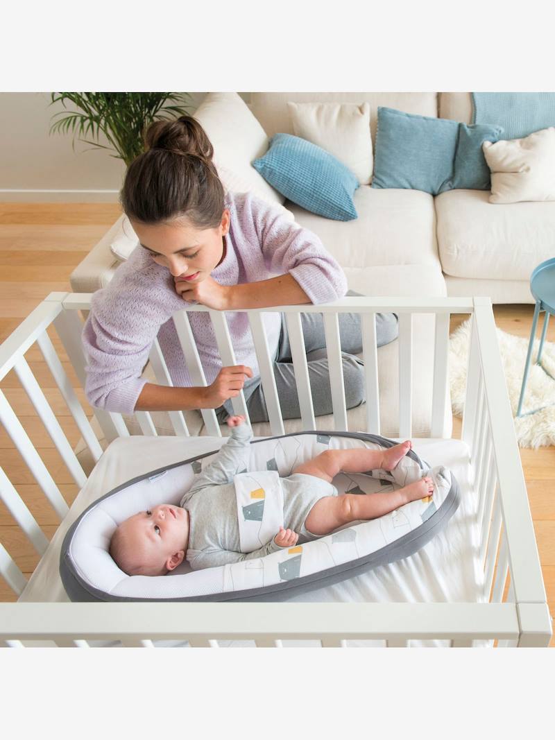Doomoo Cocoon Progressive Baby Nest, by BABYMOOV - light grey/print ...