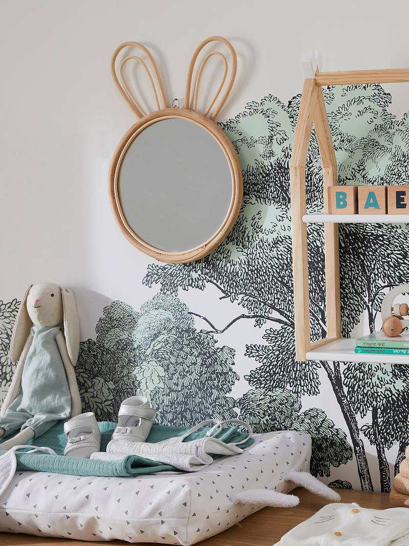 Rattan Mirror, Rabbit - light wood, Bedding & Decor | Vertbaudet
