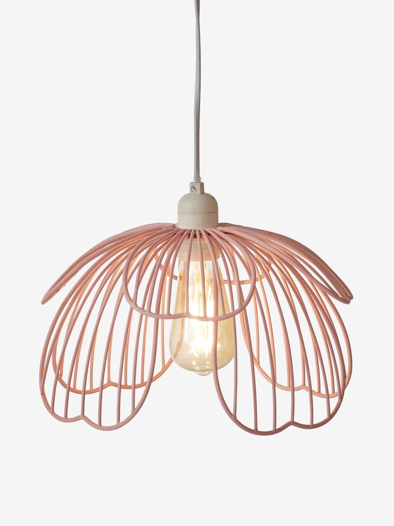 Flower Lampshade in Metal - light pink, Bedding & Decor | Vertbaudet