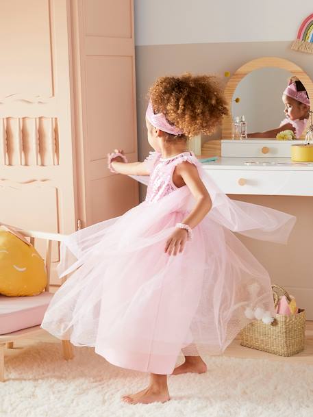 Princess Costume with Veil & Crown - blue, Toys | Vertbaudet