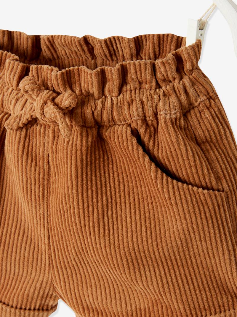Corduroy Shorts for Baby Girls - camel, Baby | Vertbaudet