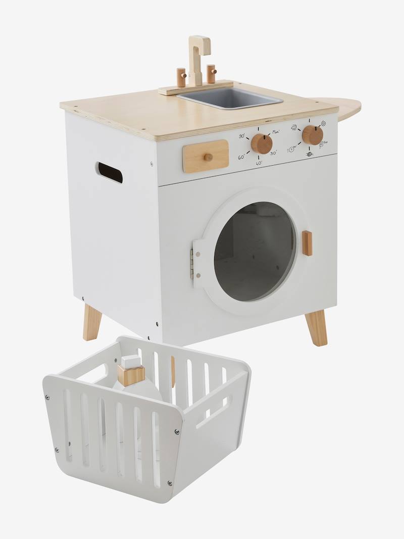 Washing Machine & Iron in Wood - Wood FSC® Certified - no color, Toys ...