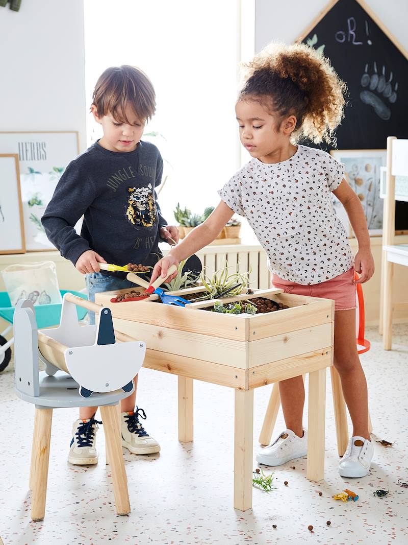 Wooden Square Vegetable Patch - beige, Toys | Vertbaudet