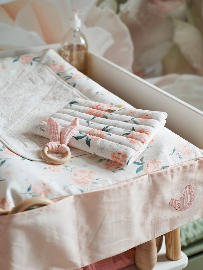 Changing Mattress, EAU DE ROSE Theme - white/pink, Nursery | Vertbaudet