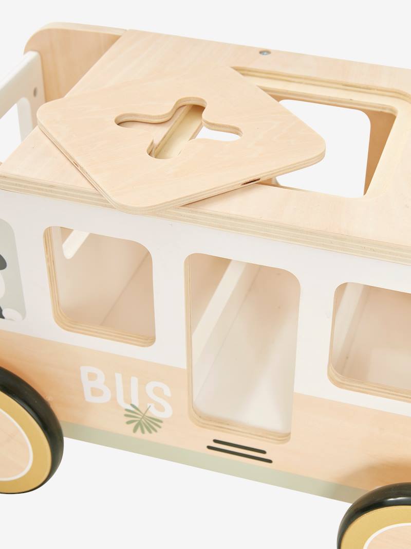 Ride-On Bus for Soft Toys in FSC® Wood, Hanoi - multi, Toys | Vertbaudet