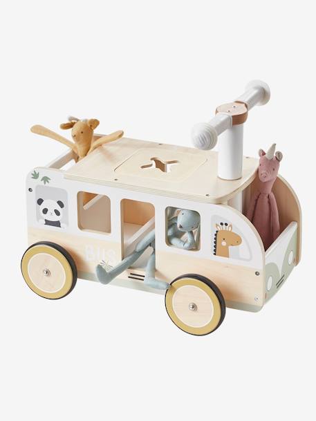 Ride-On Bus for Soft Toys in FSC® Wood, Hanoi - multi, Toys | Vertbaudet