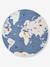 Round World Map Rug - blue, Bedding & Decor | Vertbaudet