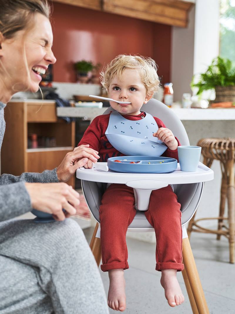 Silicone Mealtime Set - white/print, Nursery | Vertbaudet