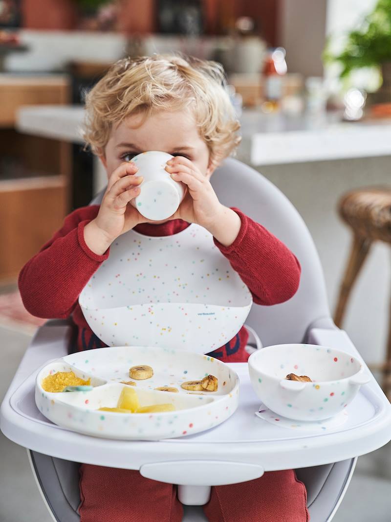 Silicone Mealtime Set - white/print, Nursery | Vertbaudet