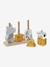 Stackable Jungle Animals in FSC® Wood - beige medium solid with decor ...