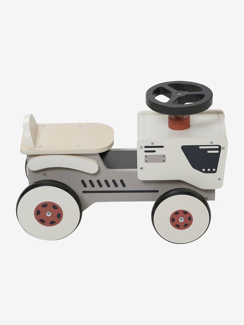 Tractor Ride-On in FSC® Wood - grey light solid, Toys | Vertbaudet