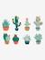 8 Large Cactus Stickers - green medium solid with desig, Bedding ...