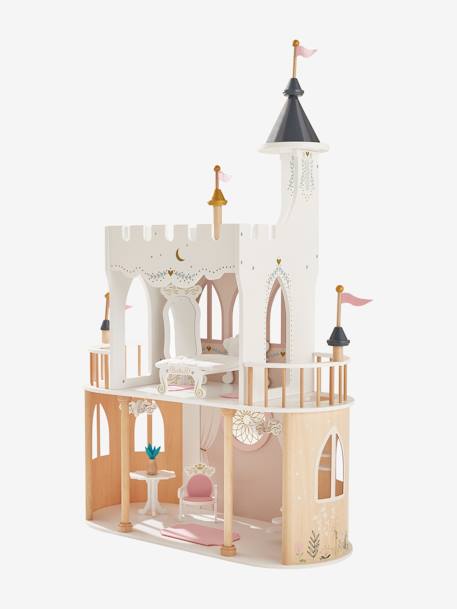 Princess Castle for Fashion Dolls in FSC® wood - white light solid with ...