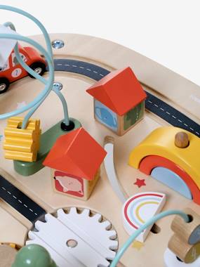 Car Track Activity Table in FSC® Wood - beige light solid with design ...