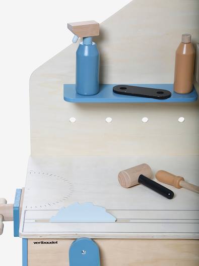 Large DIY Workbench in FSC® Wood & Metal - blue dark solid, Toys ...