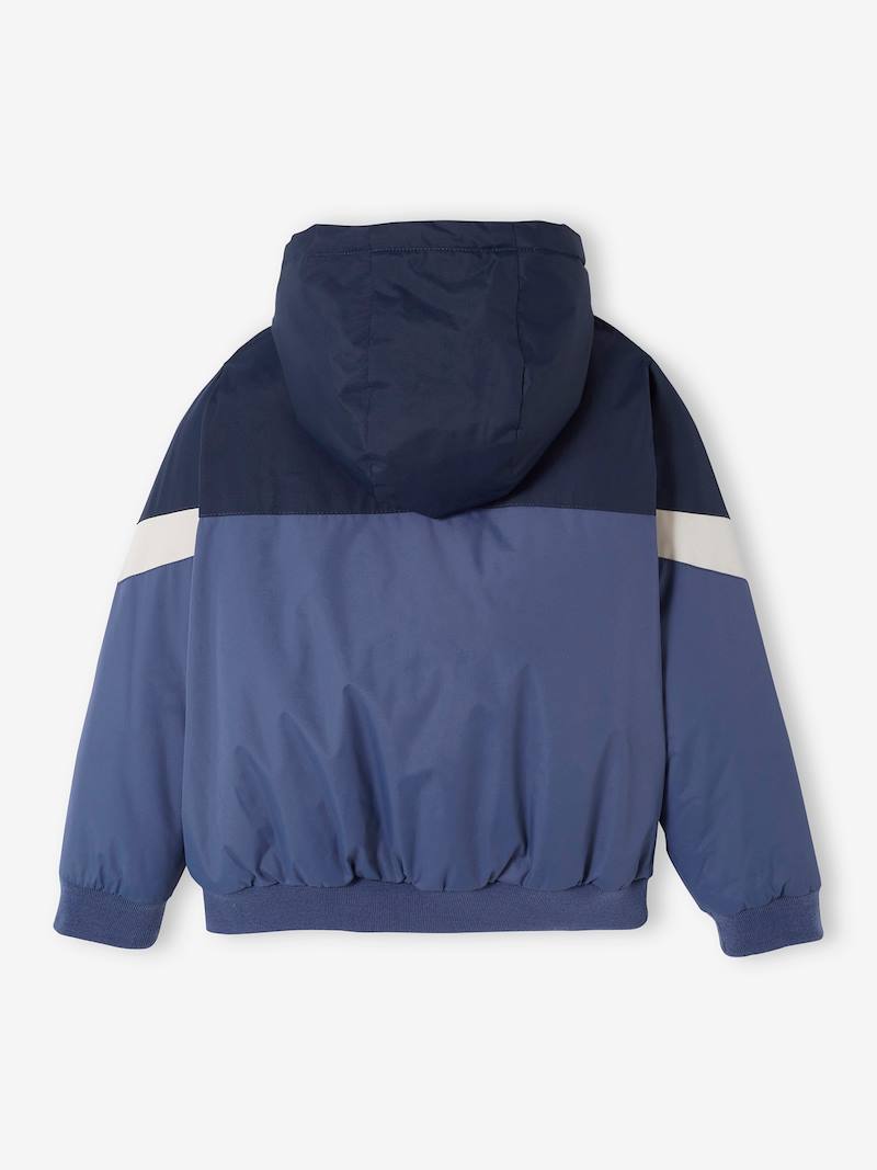 Colourblock Windcheater Jacket for Boys - beige dark solid with design ...