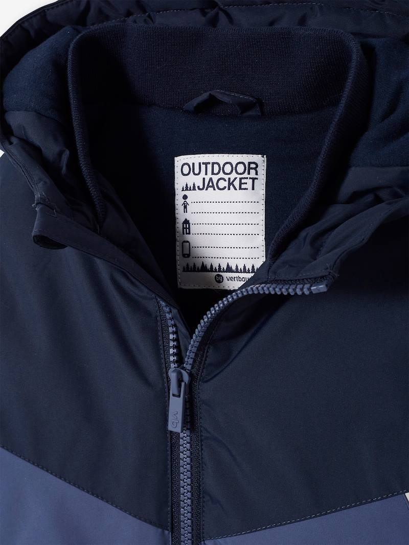 Colourblock Windcheater Jacket for Boys - beige dark solid with design ...