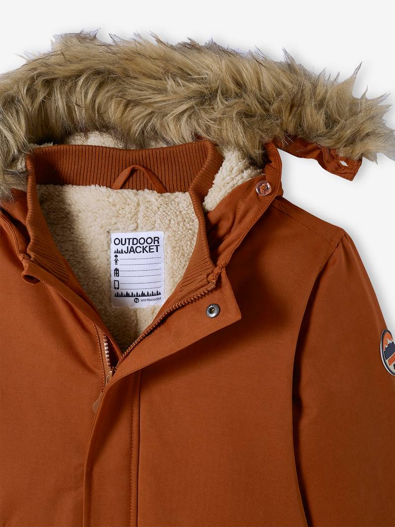 Hooded Parka with Sherpa Lining & Recycled Polyester Padding, for Boys ...