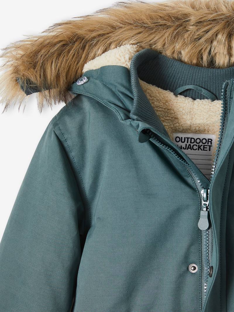 Hooded Parka with Sherpa Lining & Recycled Polyester Padding, for Boys ...