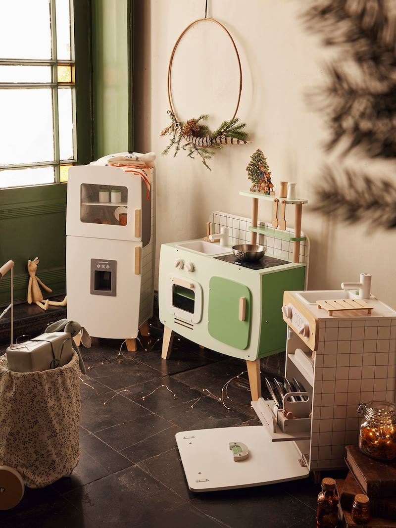 Wooden Design Kitchen - FSC® Certified - light blue, Toys | Vertbaudet