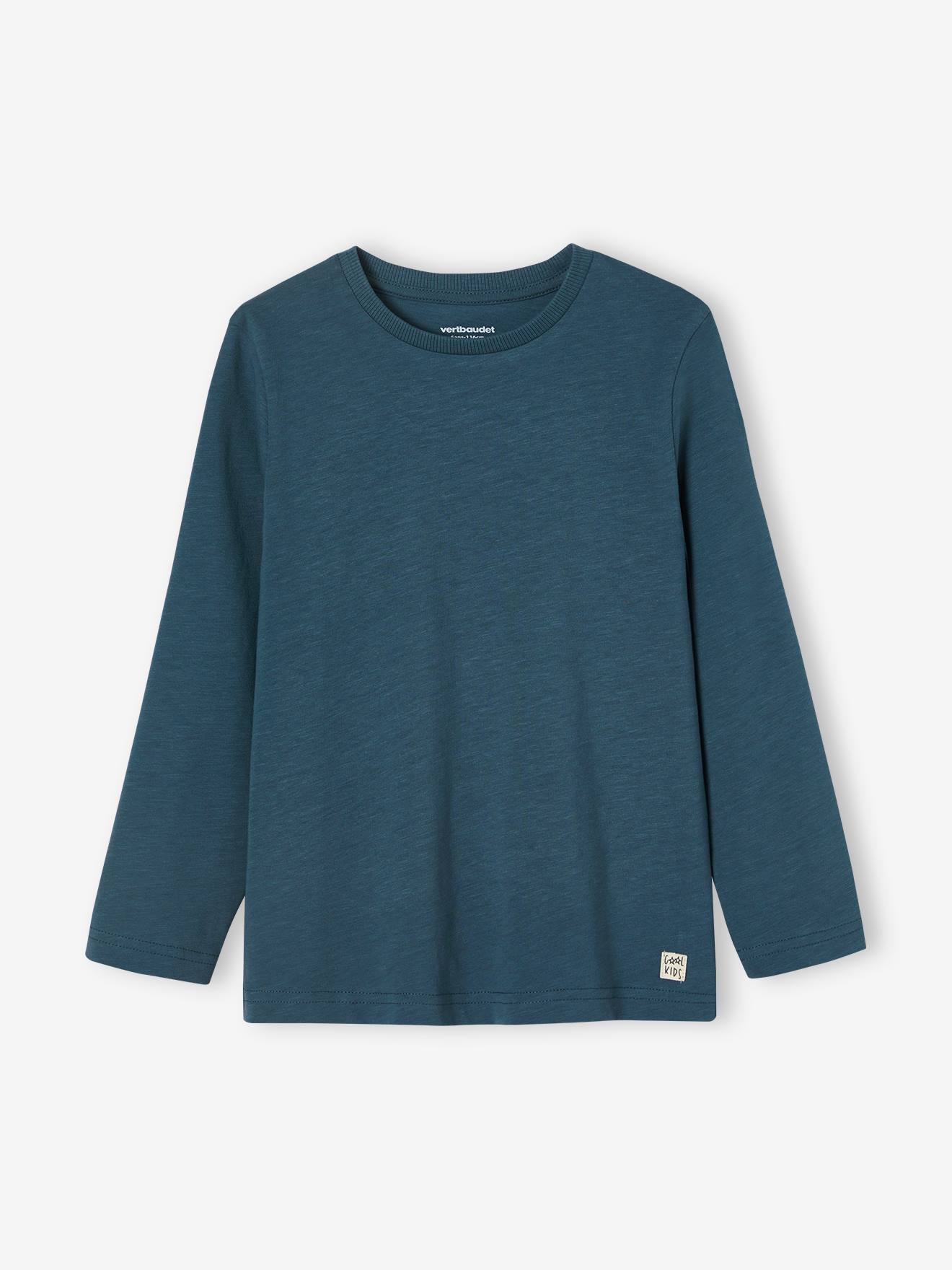 Long Sleeve Colour Top for Boys - blue, Boys | Vertbaudet