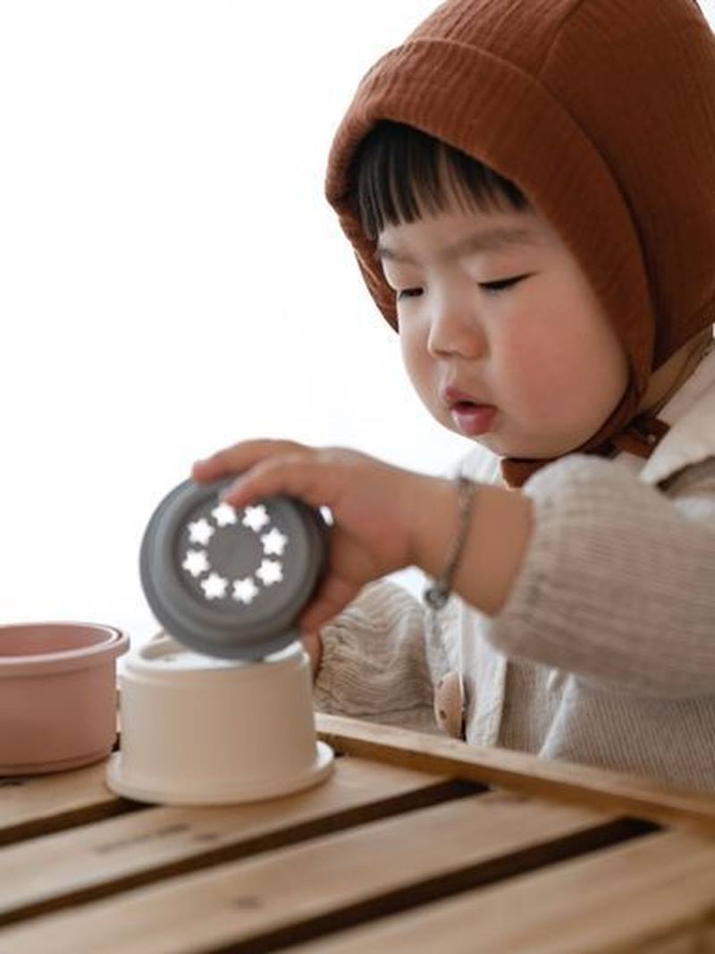 Stackable Tower - MUSHIE - rose, Toys | Vertbaudet