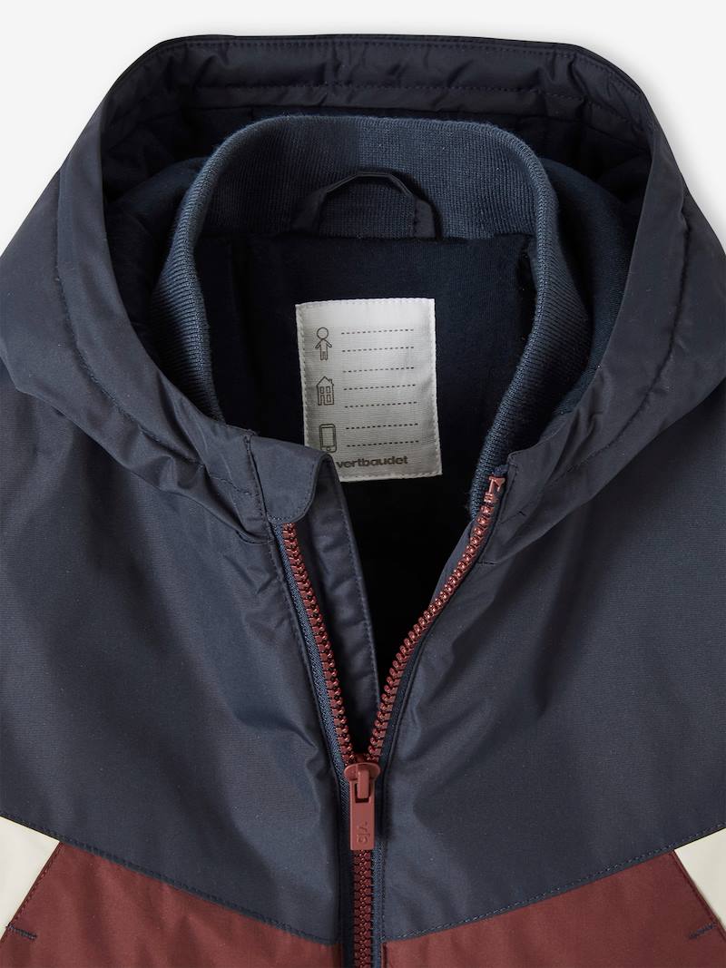 Colourblock Windcheater Jacket for Boys - beige dark solid with design ...