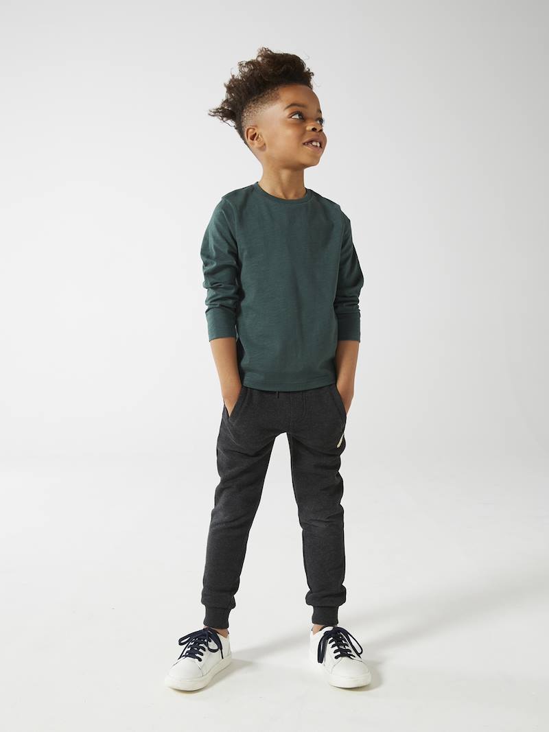 Long Sleeve Colour Top for Boys - navy blue, Boys | Vertbaudet
