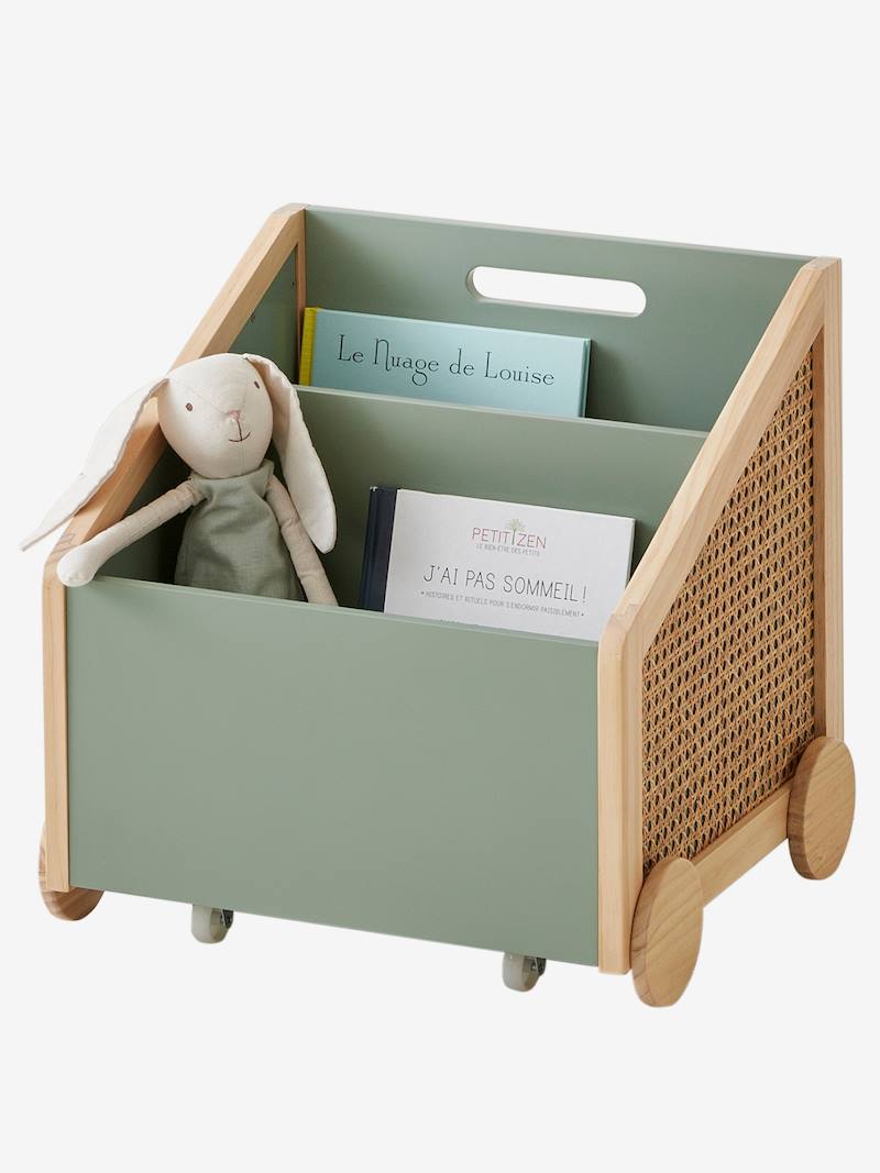 Straw Storage Box - green, Bedroom Furniture & Storage | Vertbaudet