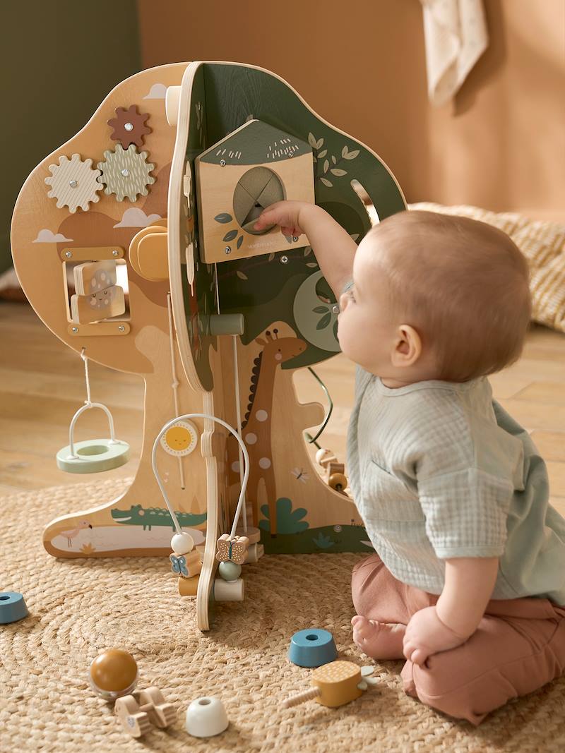 4 Season Activity Tree in FSC® Wood - yellow medium solid wth design ...