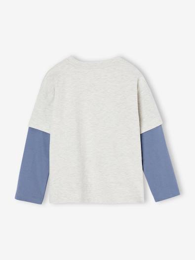 Double-Sleeve Top for Boys - crystal blue, Boys | Vertbaudet