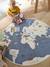 Round World Map Rug - blue, Bedding & Decor | Vertbaudet