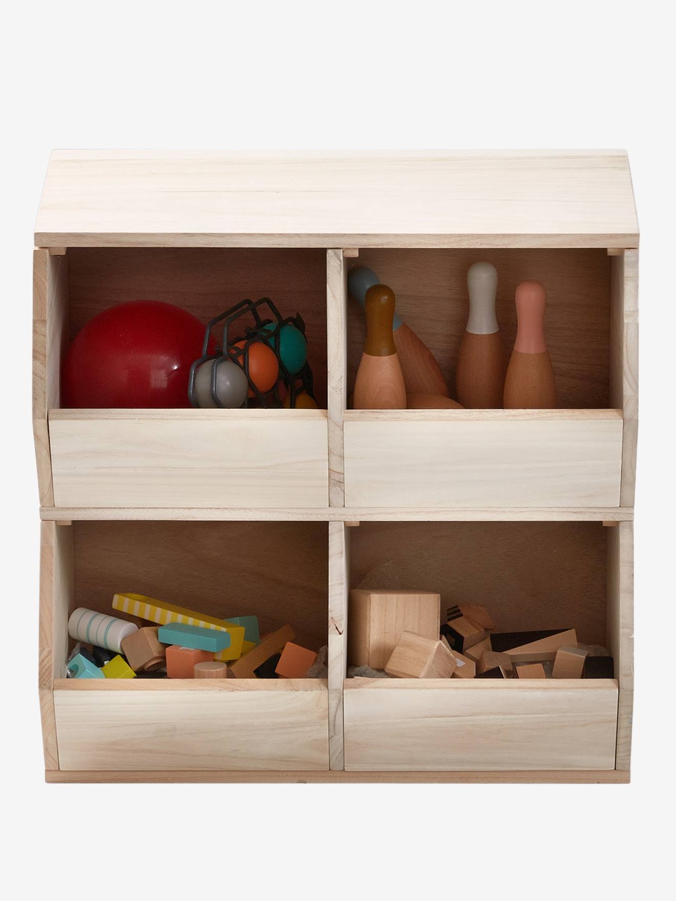 Unit with 4 Compartments Toys wood